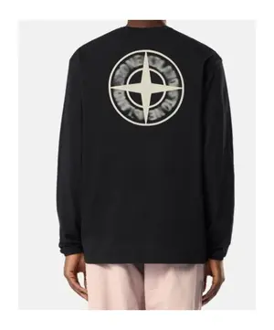 Stone Island Oversize Long-sleeved T-shirt - Black