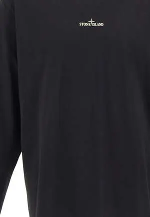 Stone Island Oversize Long-sleeved T-shirt - Black
