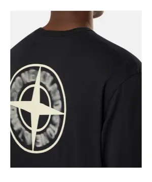 Stone Island Oversize Long-sleeved T-shirt - Black