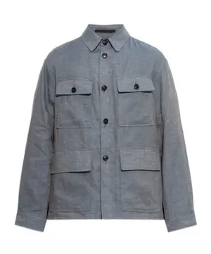 Giorgio Armani Long-sleeved Casual Jacket - Gray