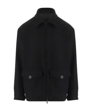Giorgio Armani Casual Zip-up Jacket - Black