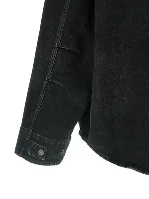 Balenciaga Denim Cargo Jacket With Hood