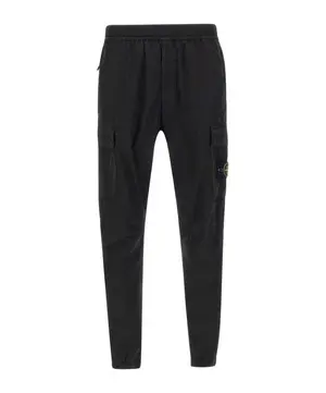 Stone Island Elastic-waist Casual Trousers - Black