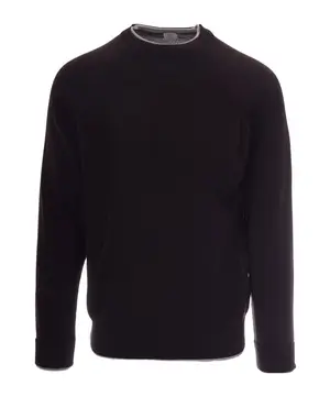 Eleventy Crew Neck Knitwear - Black