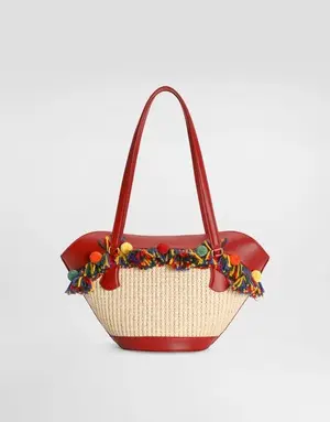 Dolce & Gabbana Raffia Coffa Capri Bag