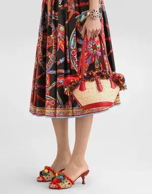 Dolce & Gabbana Raffia Coffa Capri Bag