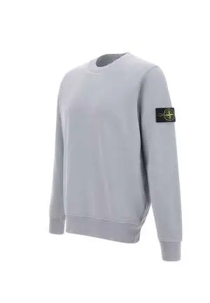 Stone Island Long-sleeve Crewneck Sweatshirt With Patch - Gray
