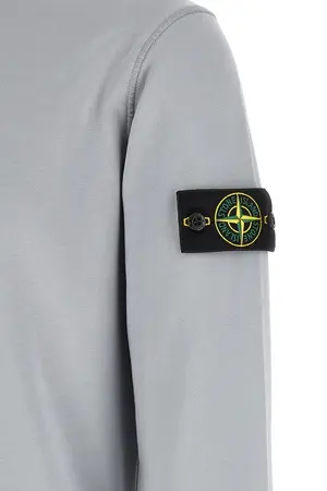 Stone Island Long-sleeve Crewneck Sweatshirt With Patch - Gray