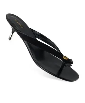 Versace Medusa-plaque Kitten-heel Mules