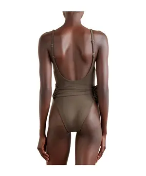 Magda Butrym Embellished Gathered Swimsuit