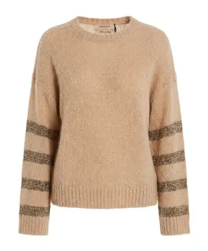 TWINSET Striped Blend Sweater - Nude