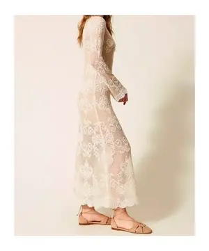 TWINSET Long Jacquard-knit Alpaca-blend Dress