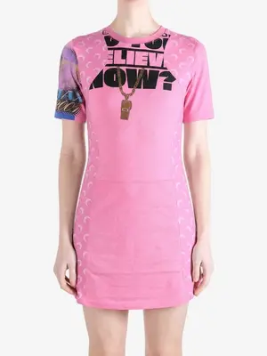 MARINE SERRE Graphic-print Mini Dress