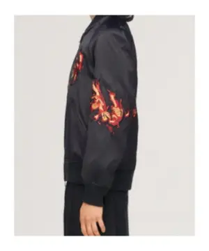 Y3 Embroidered Graphic Satin Souvenir Jacket