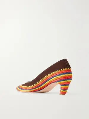Gabriela Hearst Peggy Crocheted Suede Pumps