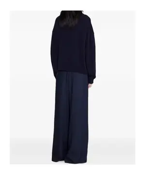ANINE BING Lee Polo Sweater Navy