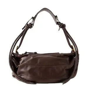 Isabel Marant Étoile Medium Braided Leather Shoulder Bag - Black