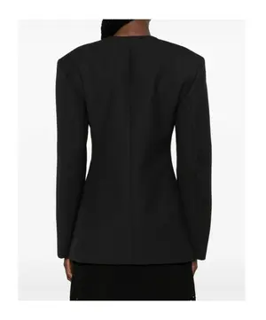 ANINE BING Single-breasted Collarless Jacket