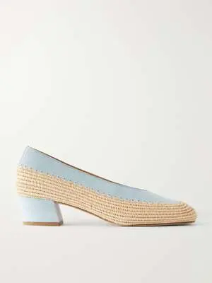 Gabriela Hearst Strength 40 Crocheted Suede Pumps - Light Blue