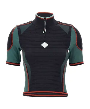 Casablanca High-neck Half-zip Top
