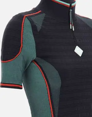 Casablanca High-neck Half-zip Top