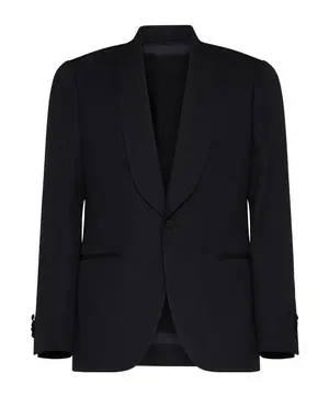 LARDINI Metallic-threading Blazer - Black