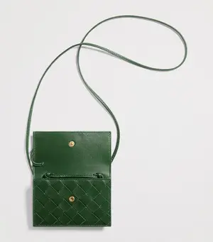 Bottega Veneta Leather Andiamo Badge Holder