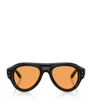 Ray-ban Aviator Puffer Sunglasses - Black