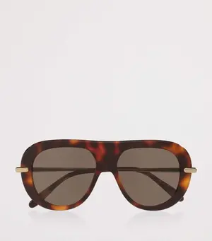 Loewe Tortoiseshell Slim Pilot Sunglasses