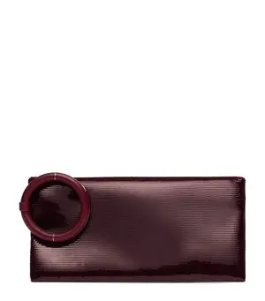 TOM FORD Sequinned Ring Clutch Bag - Burgundy