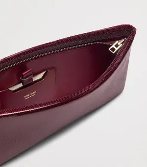 TOM FORD Sequinned Ring Clutch Bag - Burgundy