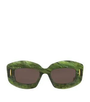 Loewe Chunky Anagram Sunglasses - Green