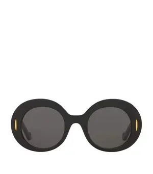 Loewe Anagram Oversized Round Sunglasses - Black