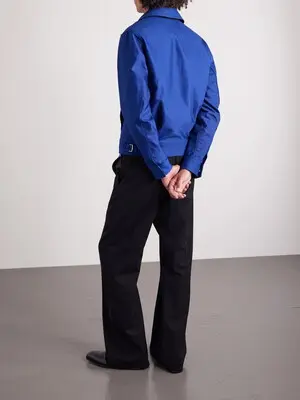 TOM FORD Slim-fit Cotton-satin Blouson Jacket - Blue