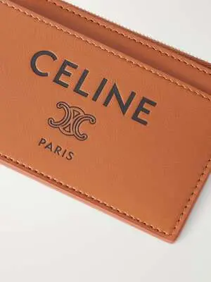 Celine Logo-debossed Leather Cardholder