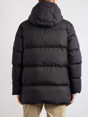Burberry Hooded Wool-trimmed Quilted Shell Down Jacket