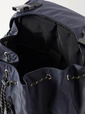 A.p.c. Logo-print Rip-stop Shell Backpack - Blue
