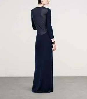 TOM FORD Cashmere-silk-blend Sheer Back Maxi Dress