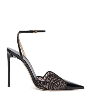 TOM FORD Lace-detail Pumps 105 - Black