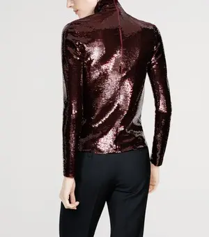 TOM FORD Sequinned Rollneck Top