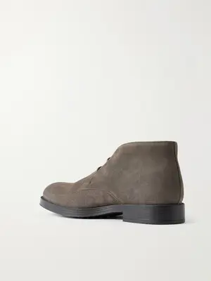 TOD'S Suede Lace-up Boots - Brown