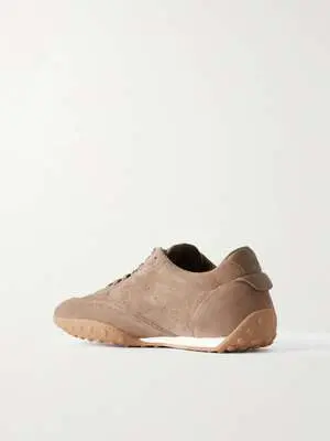 TOD'S Panelled Leather-trimmed Suede Sneakers