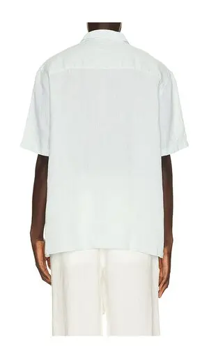 J. Lindeberg Elio Linen Shirt In Green