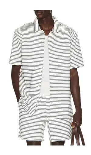 BOUND Stripe Jacquard Shirt In Blue
