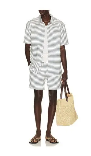 BOUND Stripe Jacquard Shirt In Blue