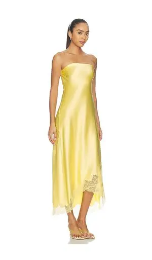 Cami Nyc Alexandria Strapless Dress In Yellow