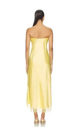 Cami Nyc Alexandria Strapless Dress In Yellow