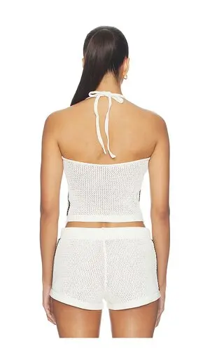 ADIDAS ORIGINALS Knitted Crochet Top In White
