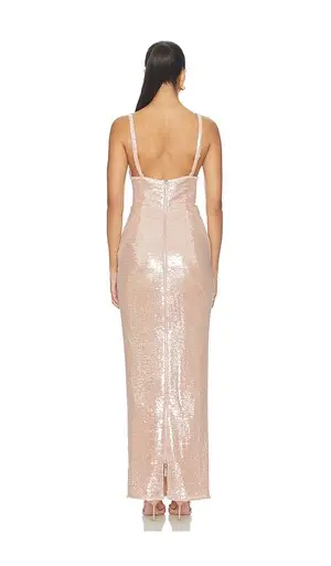 BRONX BANCO Embellished Maxi Dress