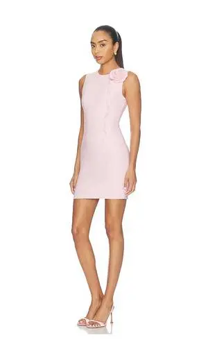 ROTATE BY BIRGER CHRISTENSEN Crepe Mini Dress With Floral Embellishment